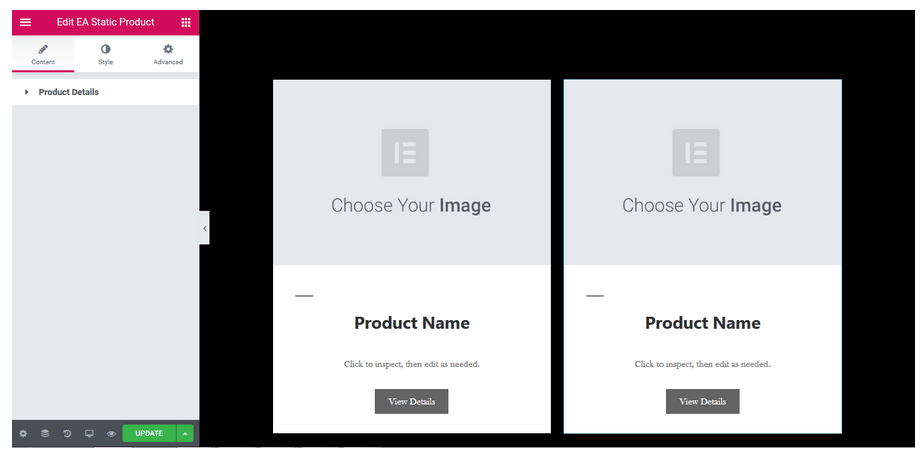 Static Product | Essential Addons for Elementor