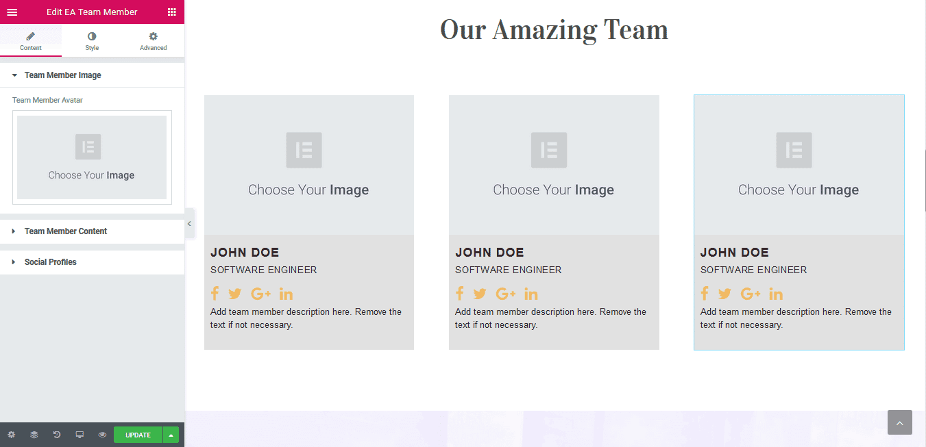 Team Members | Essential Addons for Elementor