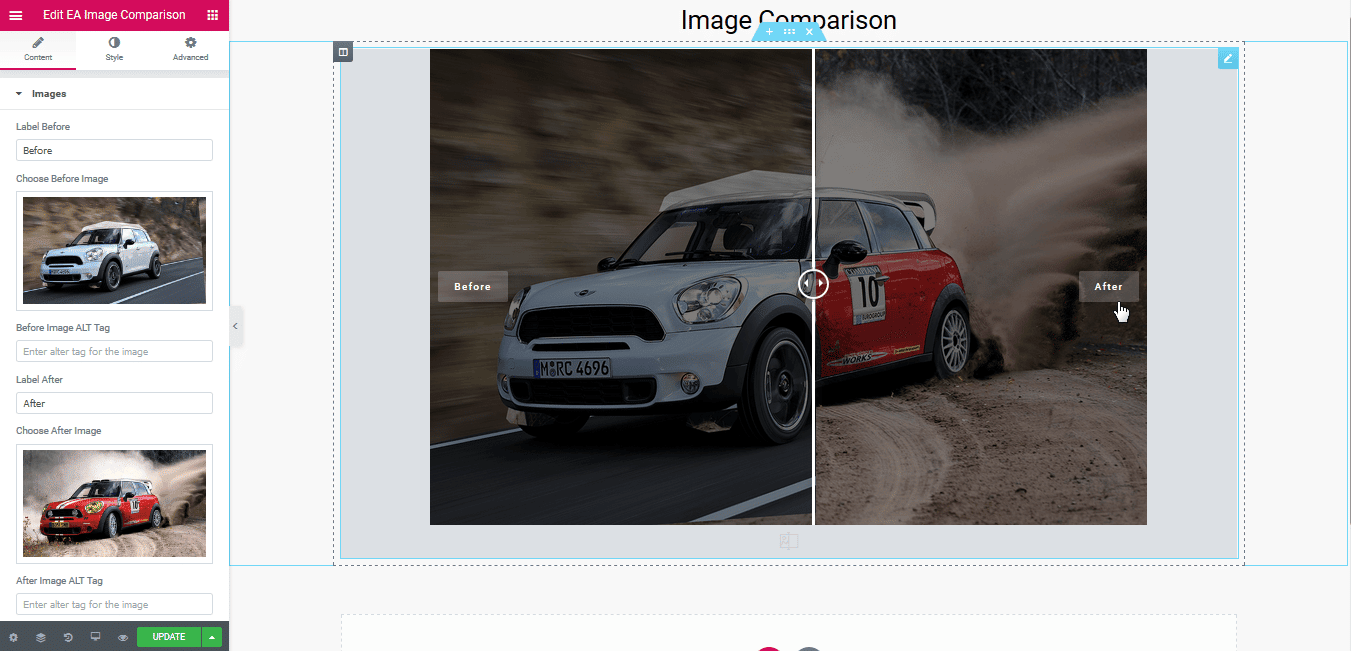 Image Comparison | Essential Addons for Elementor