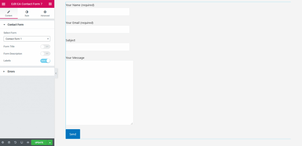 Contact Form 7 | Essential Addons for Elementor