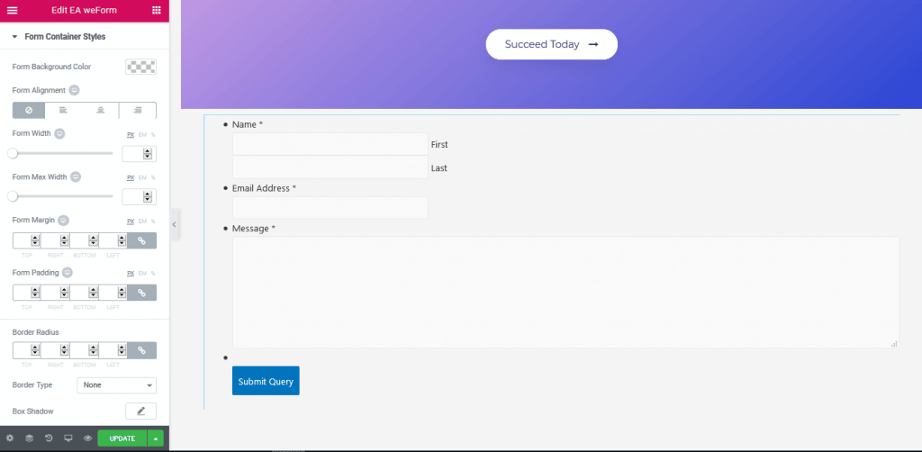 weForms | Essential Addons for Elementor