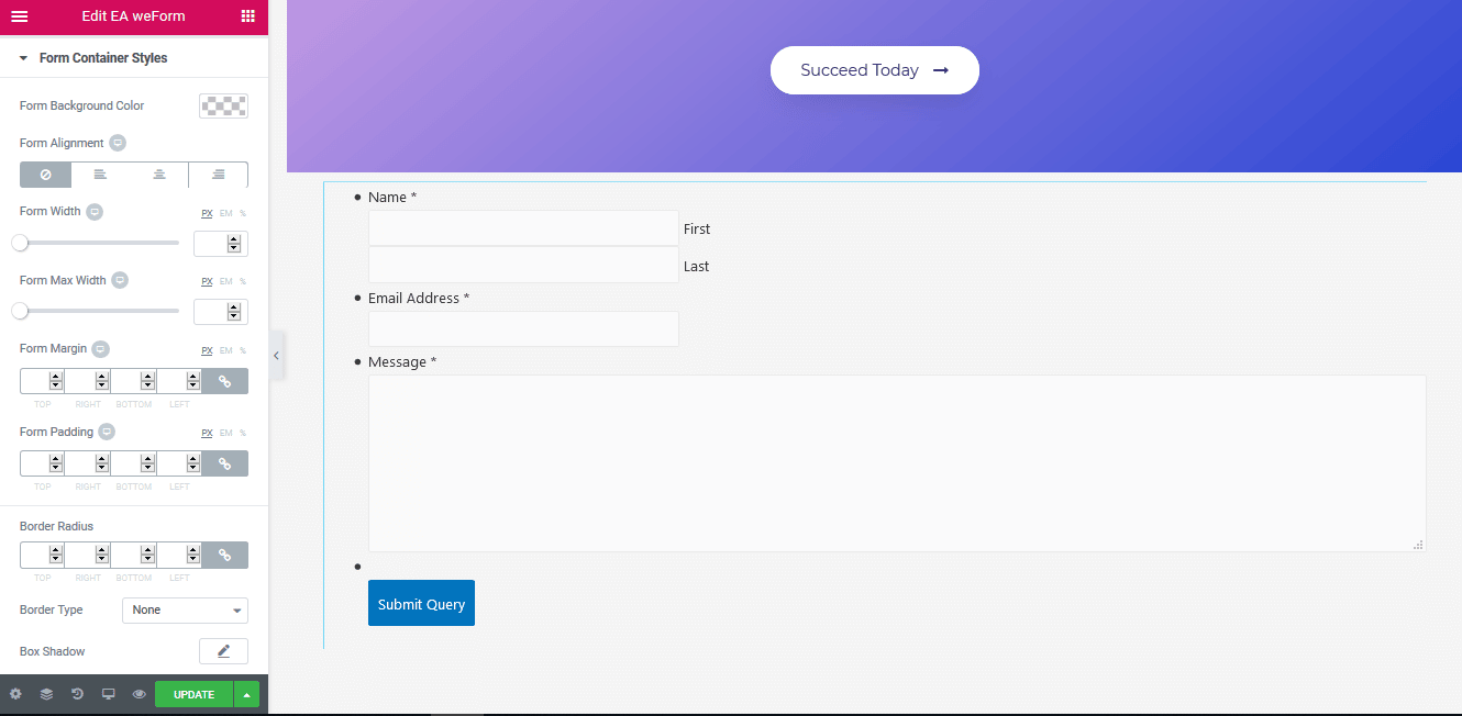 weForms | Essential Addons for Elementor