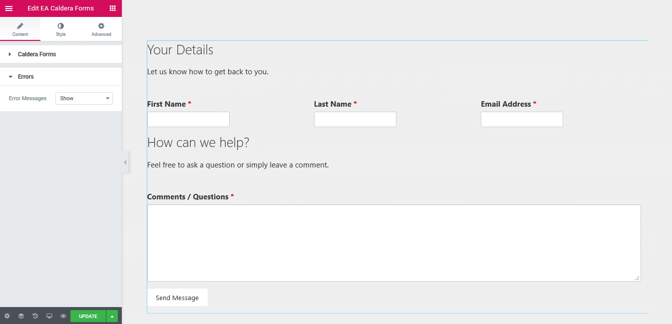 EA Caldera Forms | Essential Addons for Elementor