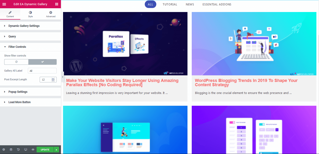 Dynamic Filterable Gallery | Essential Addons for Elementor