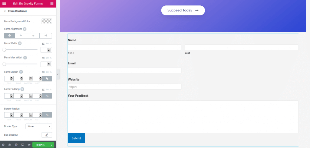 EA Gravity Forms | Essential Addons for Elementor