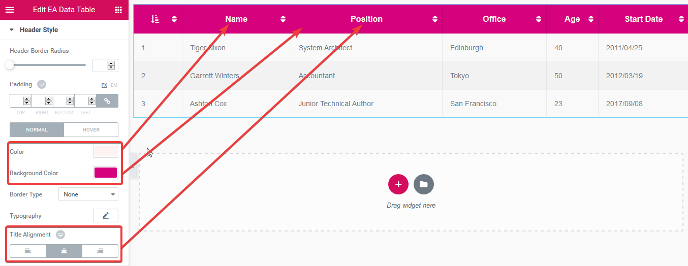 Data Table | Essential Addons for Elementor