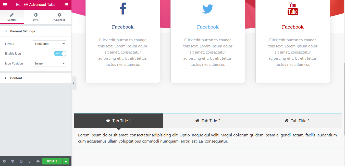 Advanced Tabs | Essential Addons for Elementor