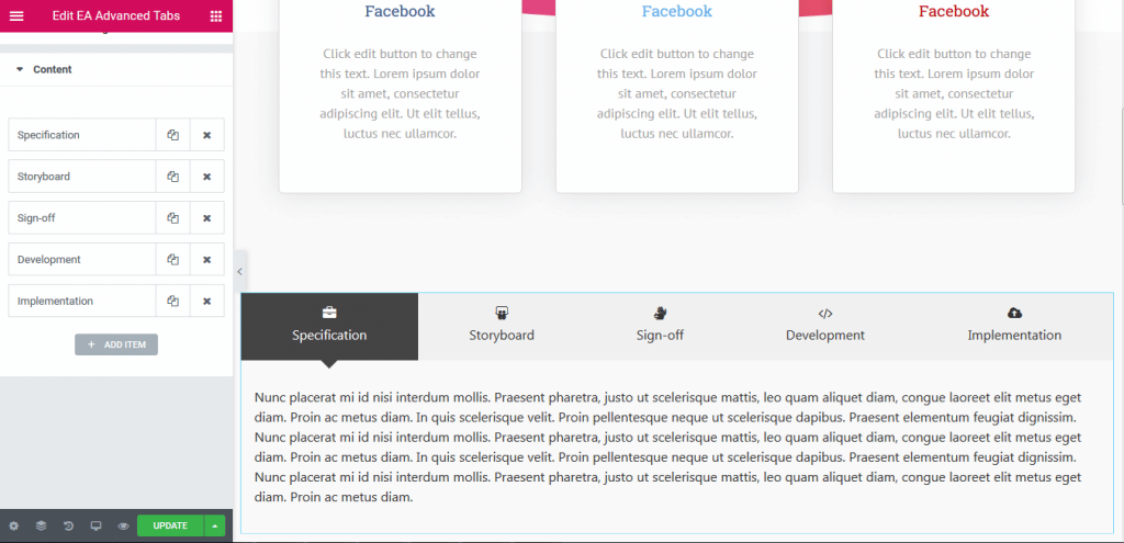 Advanced Tabs | Essential Addons for Elementor