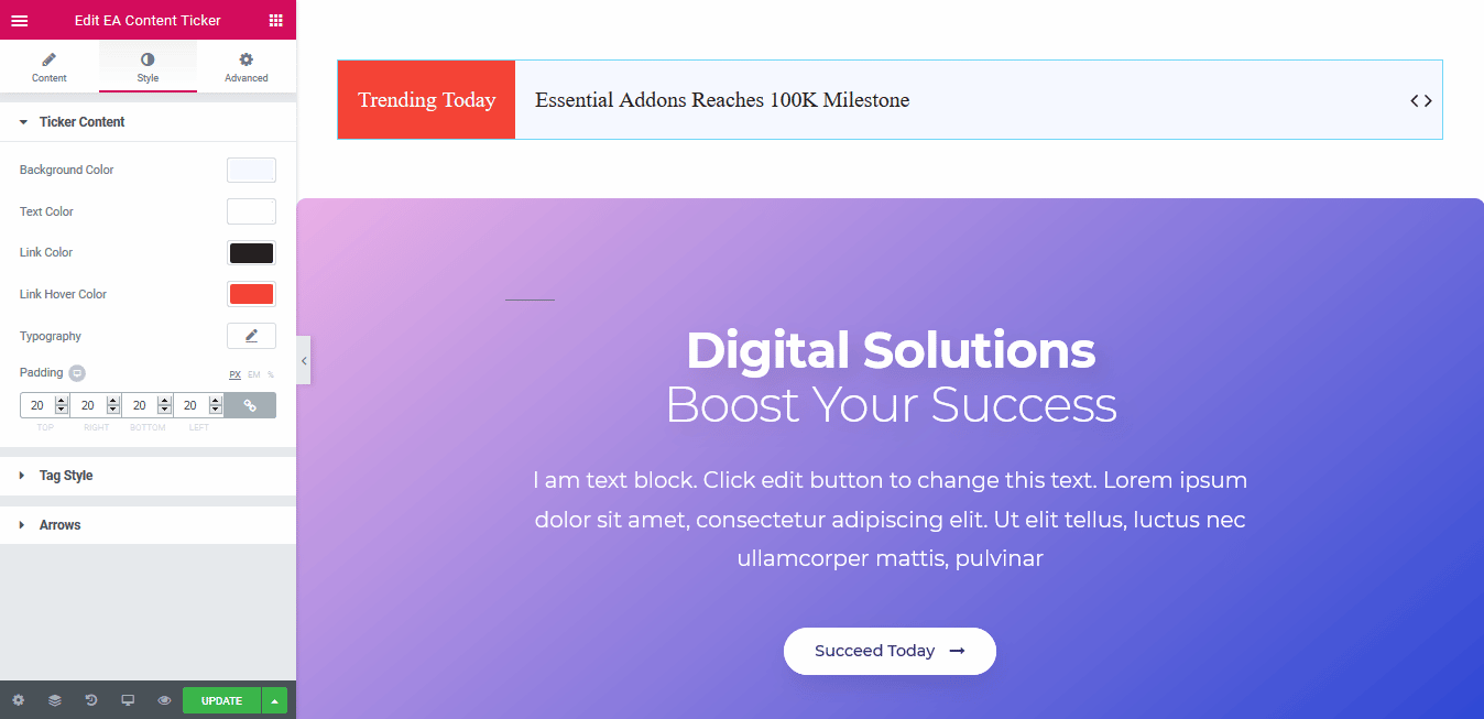 Content Ticker | Essential Addons for Elementor