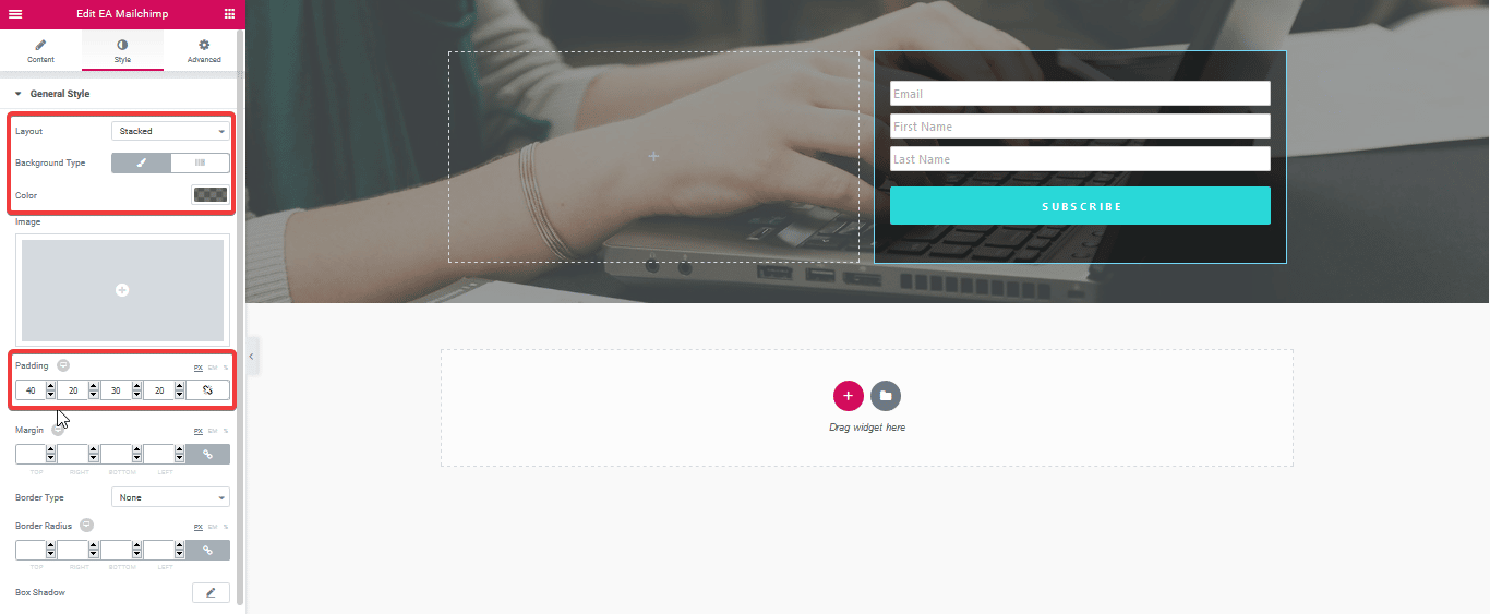 MailChimp | Essential Addons for Elementor