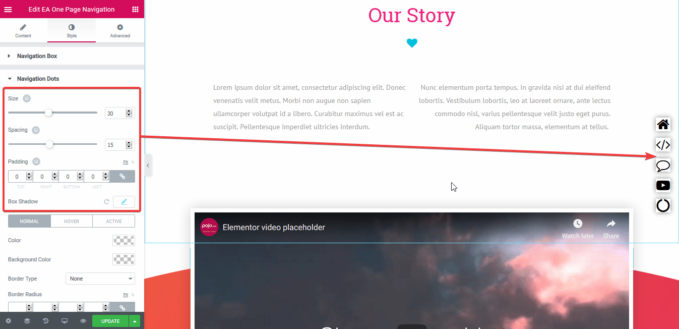 One Page Navigation | Essential Addons for Elementor