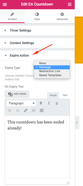 ea-countdown-expire-action | Essential Addons for Elementor