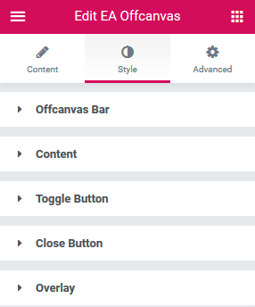 Essential Addons For Elementor | Offcanvas Content Elements