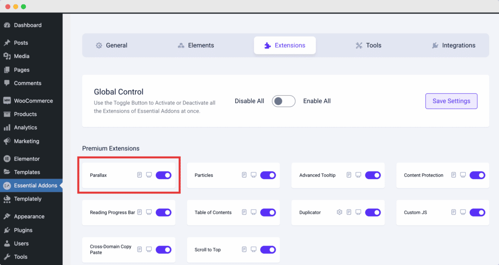 EA Parallax | Essential Addons for Elementor