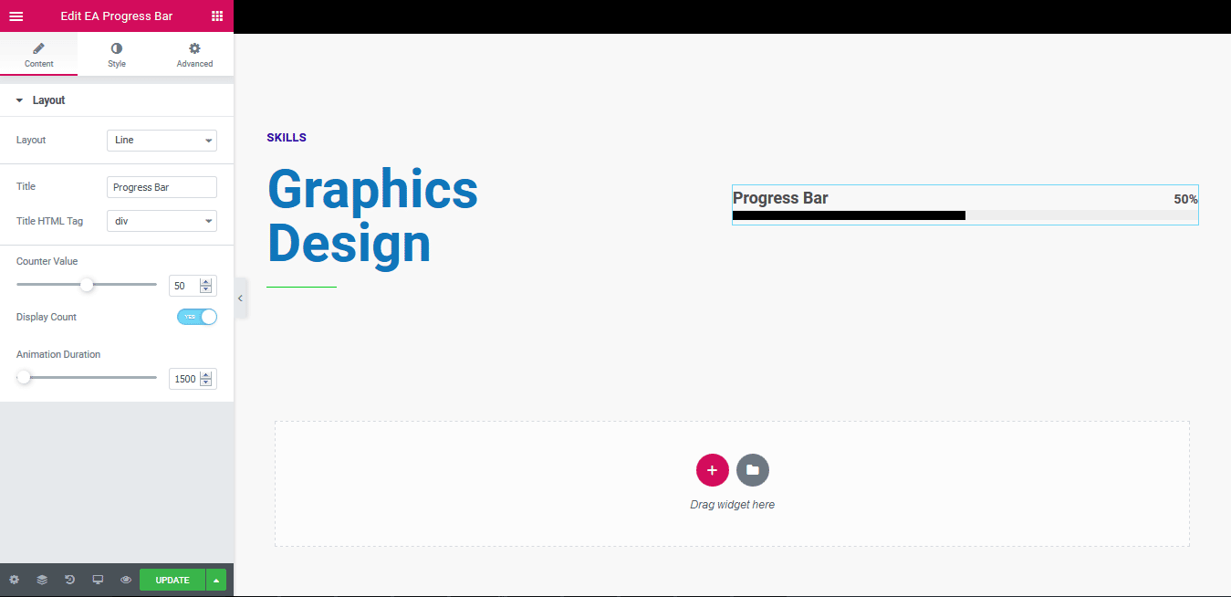 Progress Bar | Essential Addons for Elementor