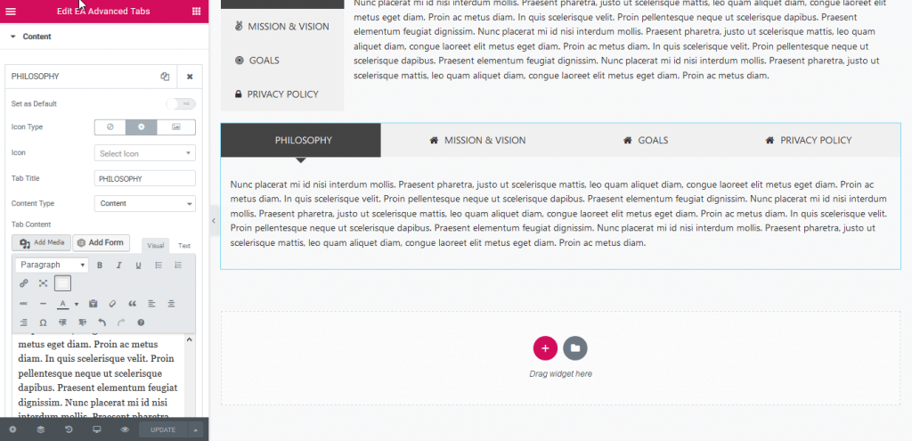 Nested Advanced Tabs | Essential Addons for Elementor
