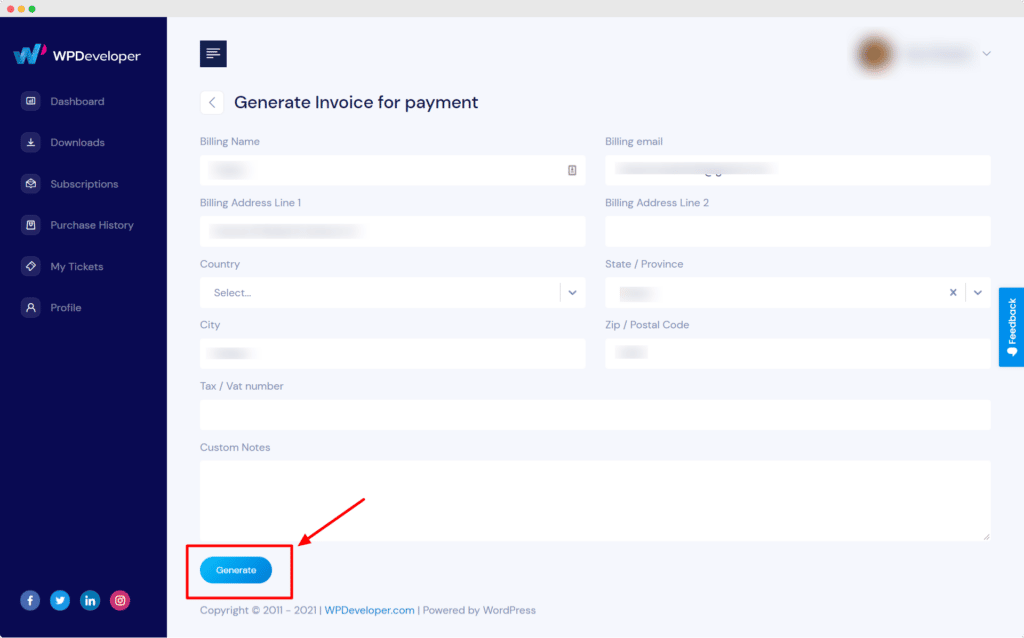 Print Invoice | Essential Addons for Elementor