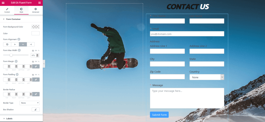 Fluent Forms | Essential Addons for Elementor