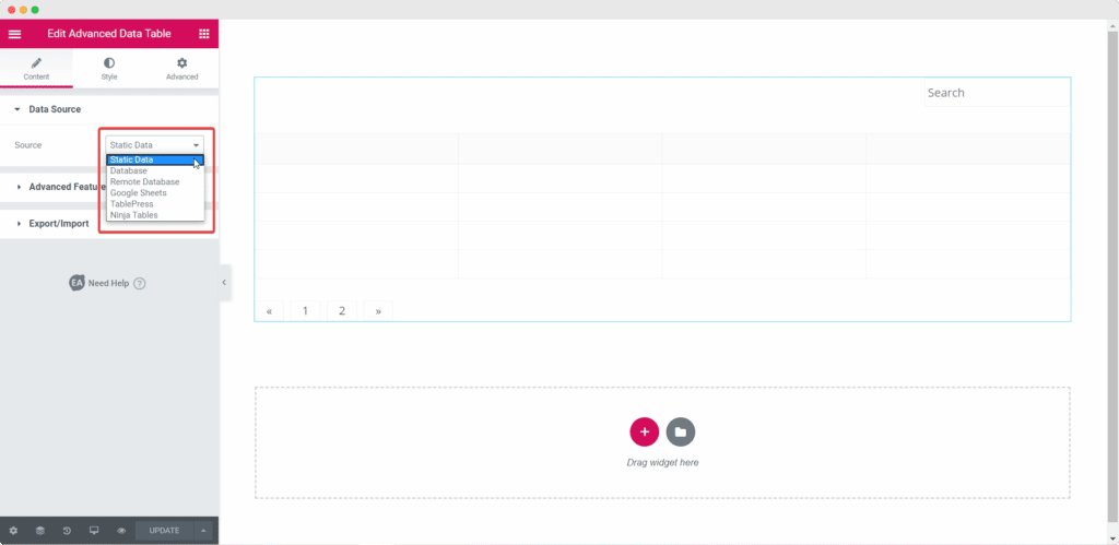 EA Advanced Data Table | Essential Addons for Elementor