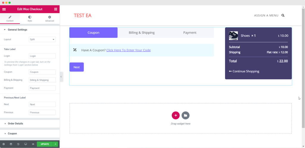 Woo Checkout | WooCommerce Checkout Page by EA for Elementor