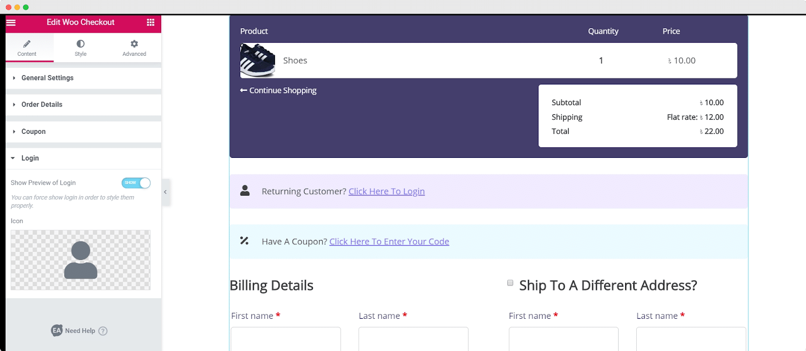Woo Checkout | WooCommerce Checkout Page by EA for Elementor