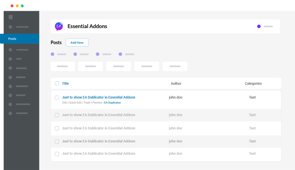 Demo post duplicator | Essential Addons for Elementor