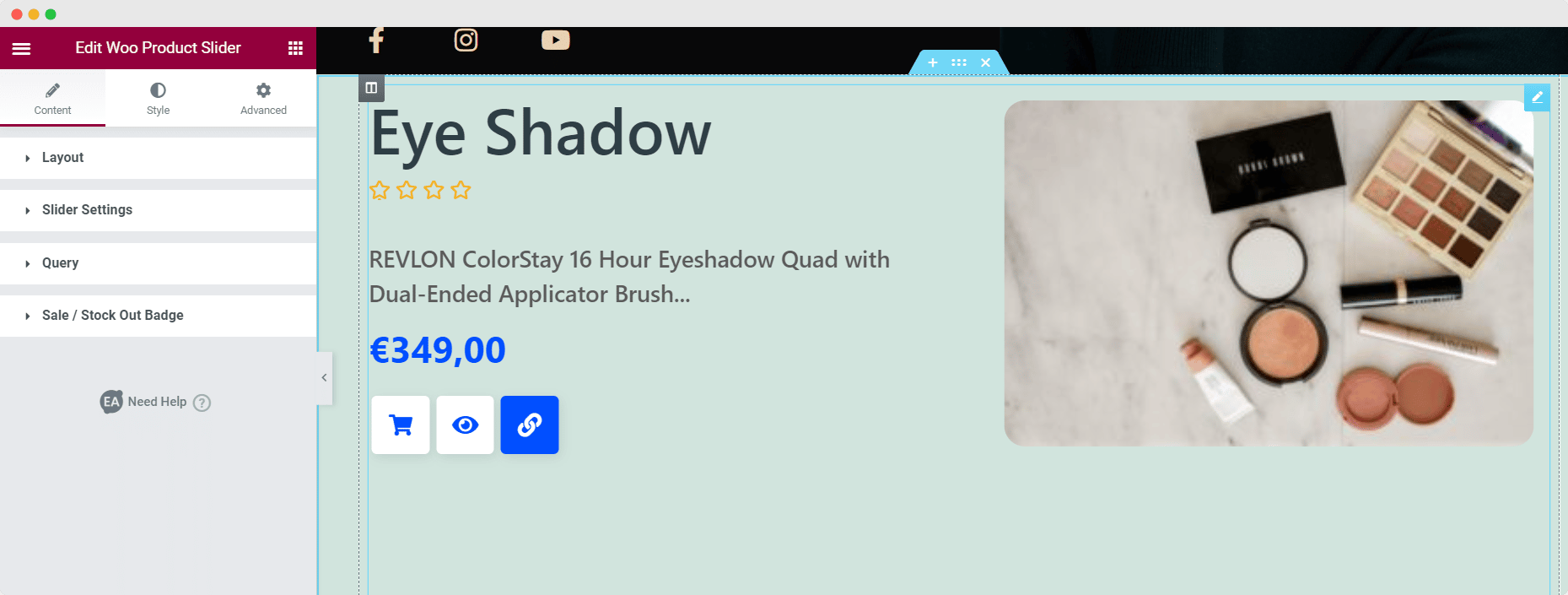Woo Product Slider | Essential Addons for Elementor
