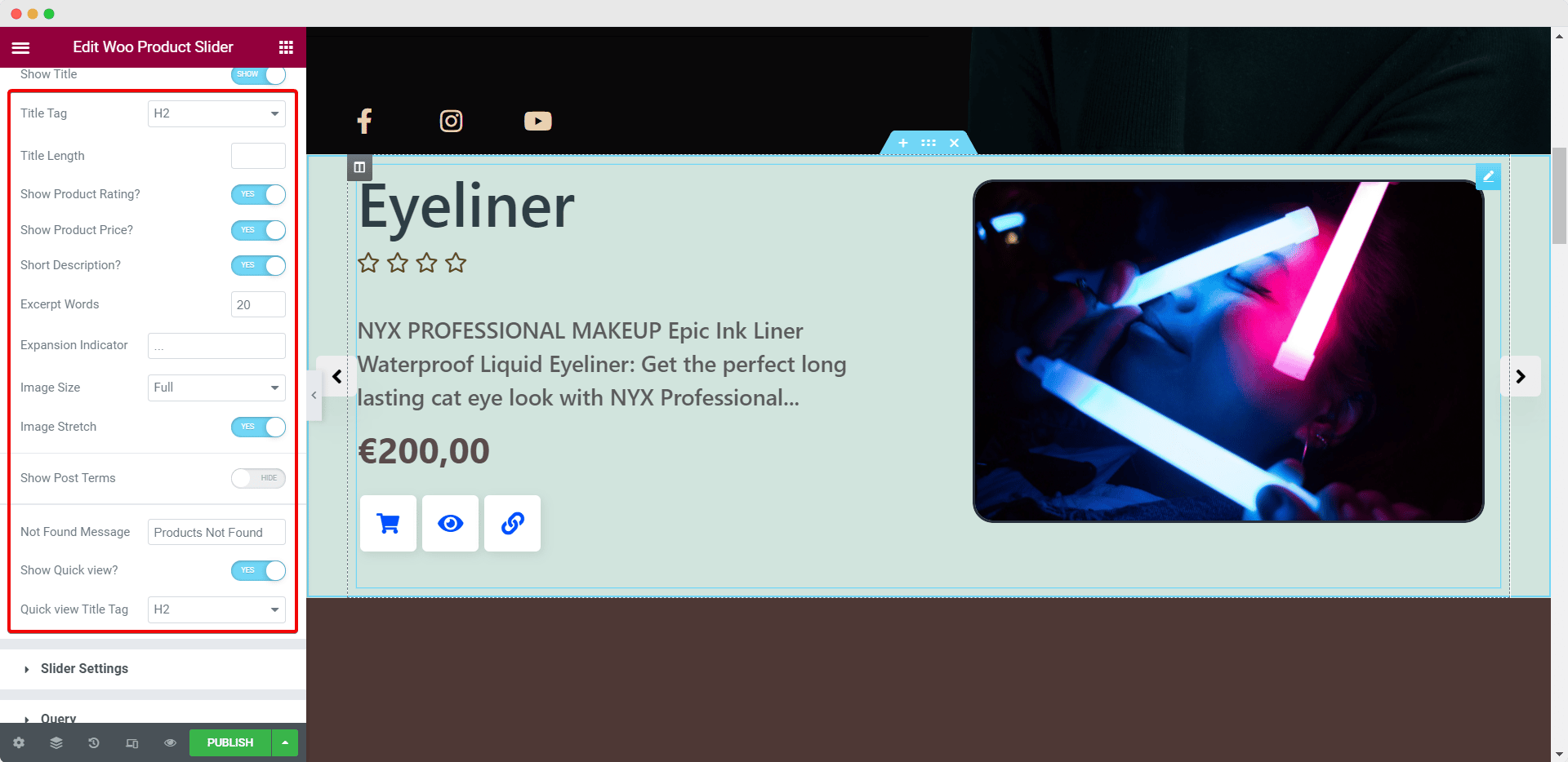Woo Product Slider | Essential Addons for Elementor