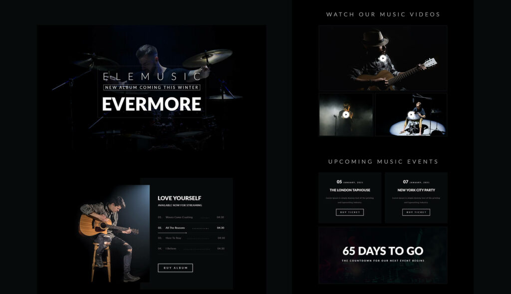 How To Create A Musician Online Portfolio Using FREE WordPress Template ...