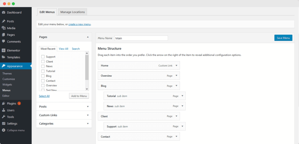 Simple Menu | Essential Addons for Elementor