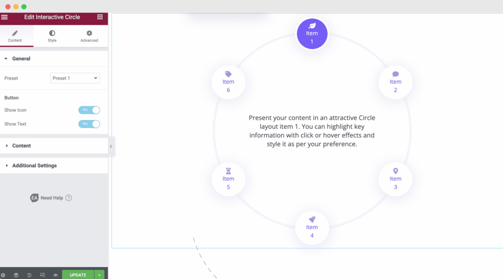 EA Interactive Circle | Essential Addons for Elementor