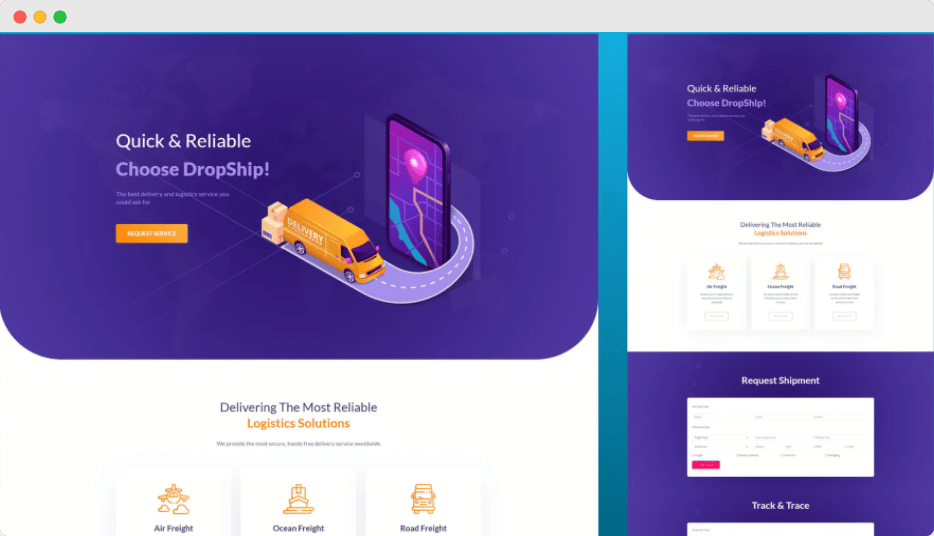 3 Ways To Make Courier Service Website Using Elementor