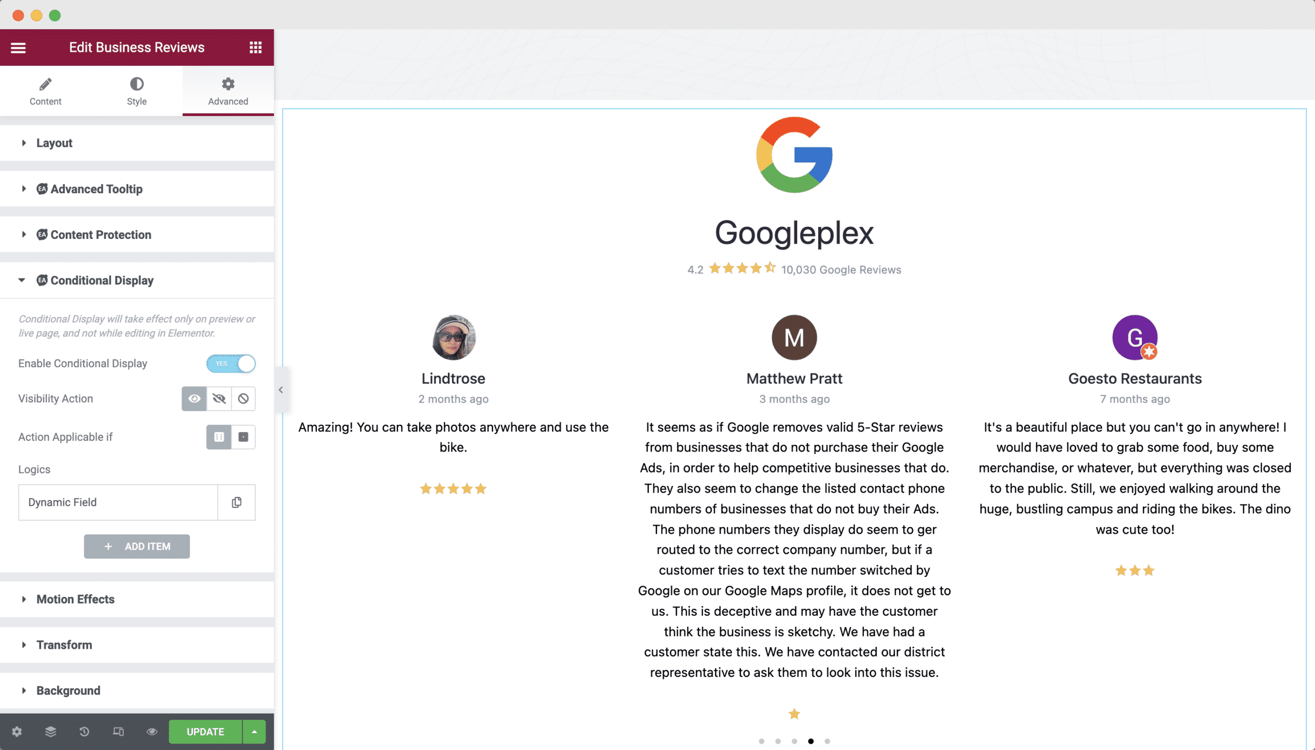 EA Conditional Display | Essential Addons for Elementor