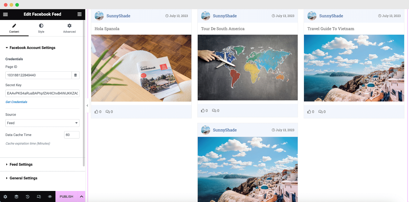 Facebook Feed | Essential Addons for Elementor