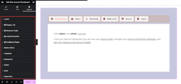 EA Woo Account Dashboard | Essential Addons for Elementor
