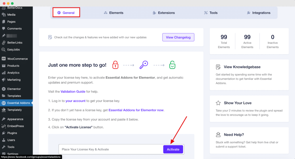 How To Verify Essential Addons PRO License Key & Authenticate? | Essential Addons for Elementor