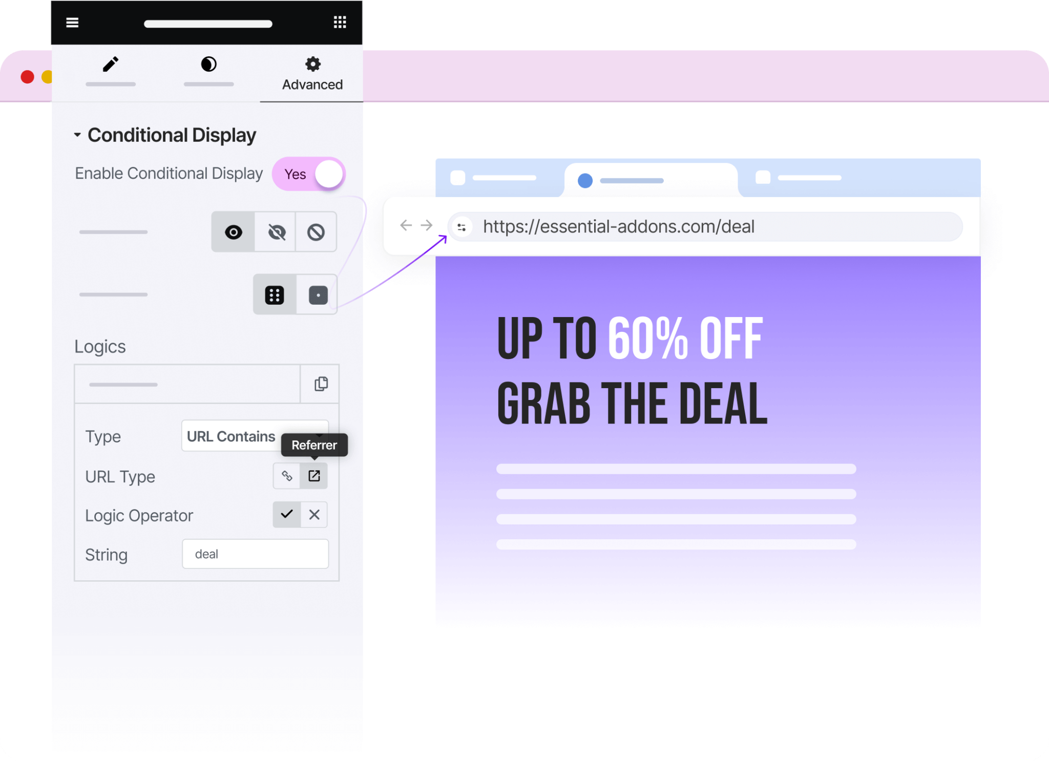 Conditional Display | Essential Addons for Elementor