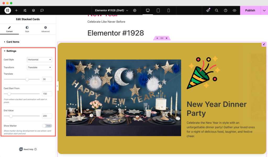 EA Stacked Cards | Essential Addons for Elementor