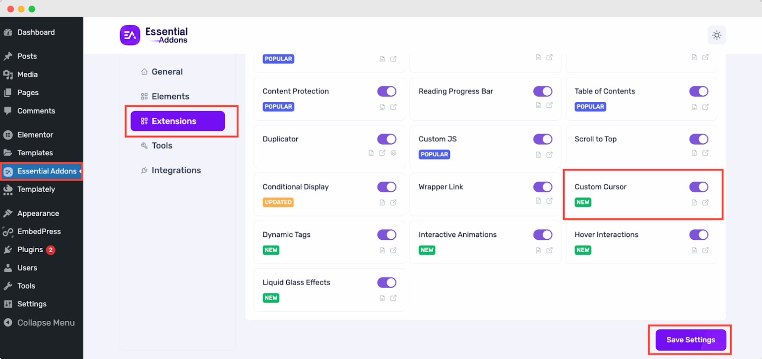 EA Custom Cursor | Essential Addons for Elementor